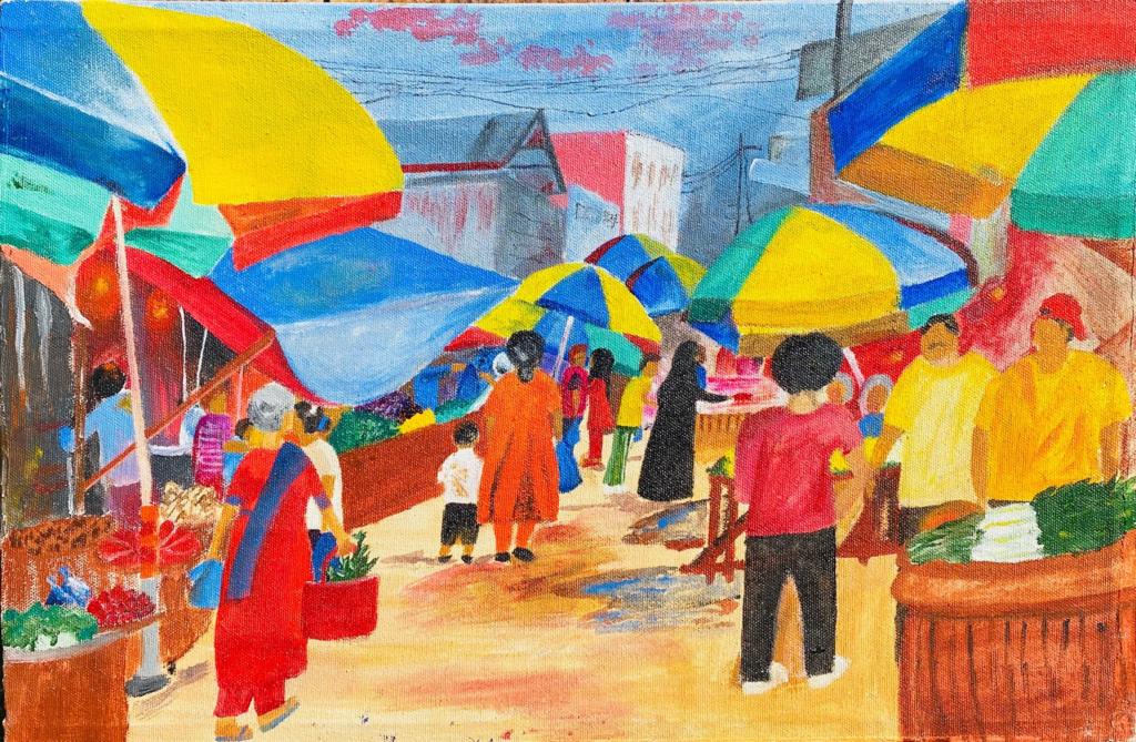 The Vibrant Bazaar – Young Canvas